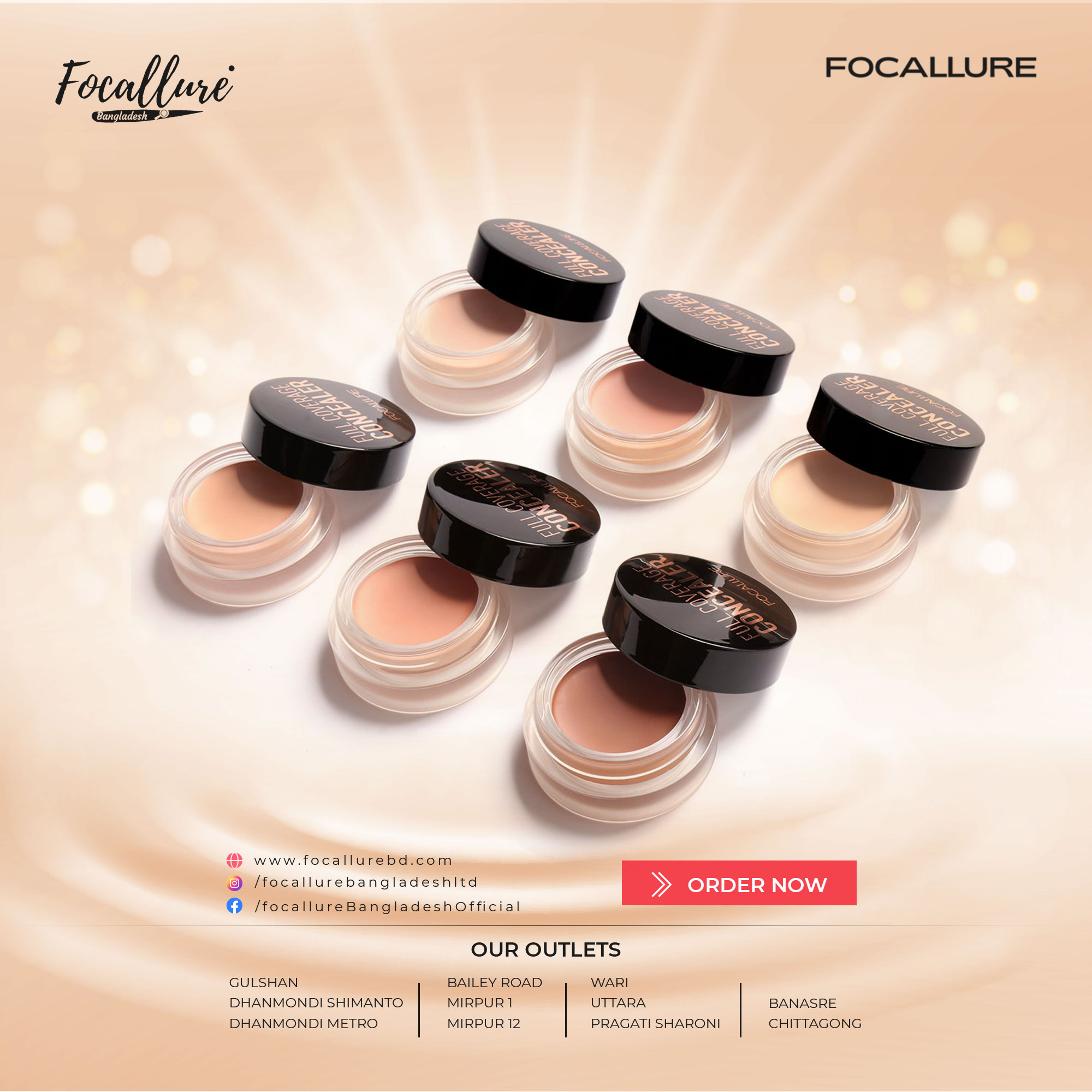 FOCALLURE FULL COVERAGE CONCEALER FA58 - Focallure