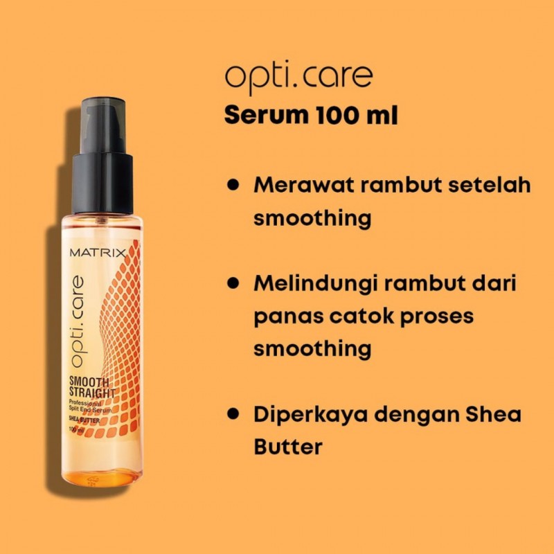 Matrix Opti Care Smooth Straight Shea Butter Split & Serum - 100ml ...
